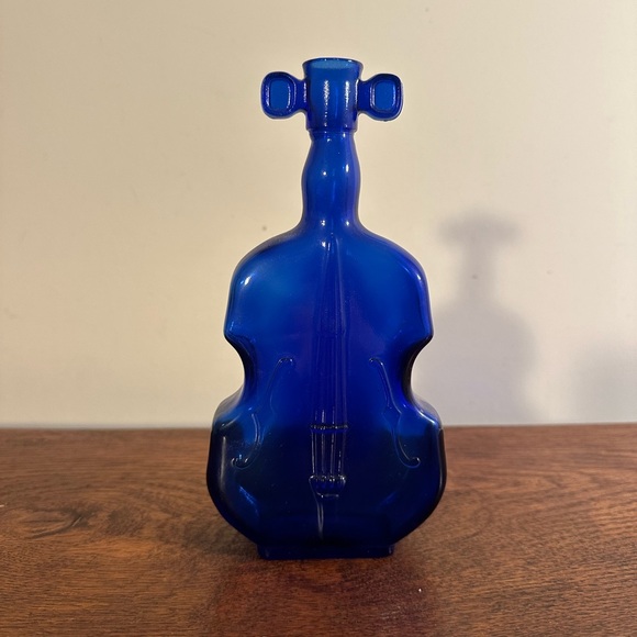 Other | Cobalt Blue Violin Fiddle Shaped Glass | Poshmark